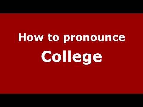 How to pronounce College (American English/US) - PronounceNames.com