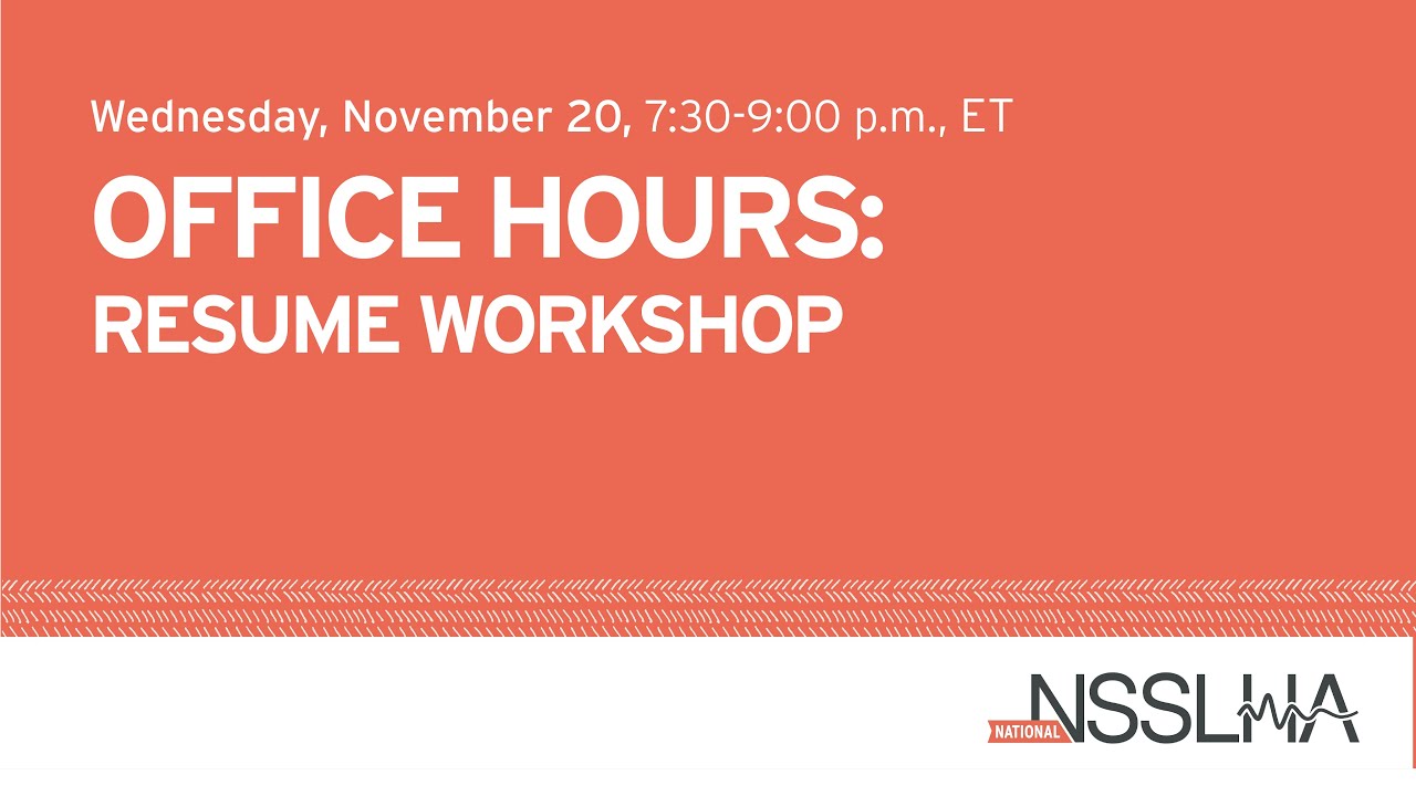 Office Hours: Resume Workshop