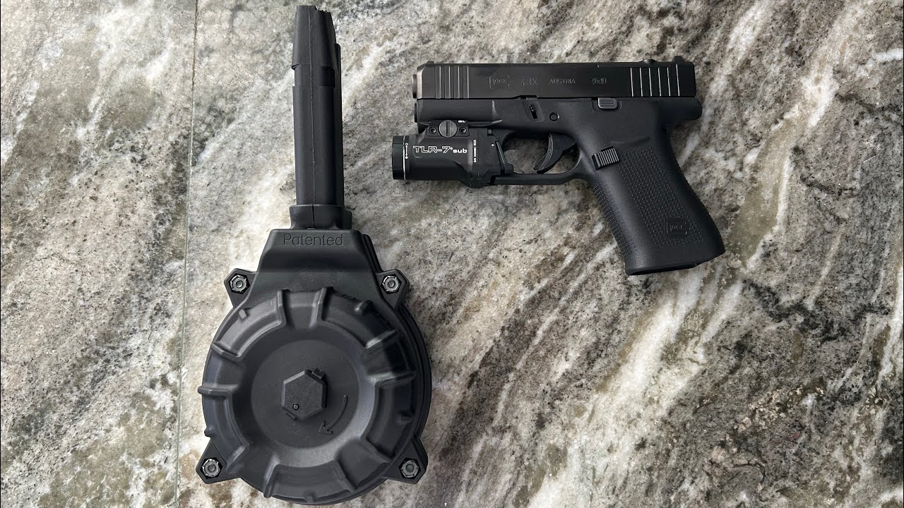 I Got A 50 ROUND DRUM For My Glock 43x MOS !!