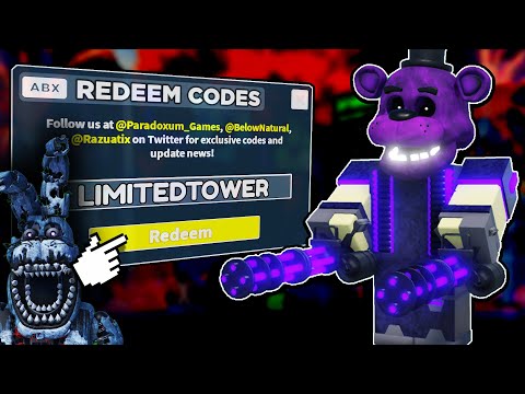 TDS *FNAF* OCTOBER! CODES All 5 NEW SECRET Tower Defense Simulator CODES Roblox!