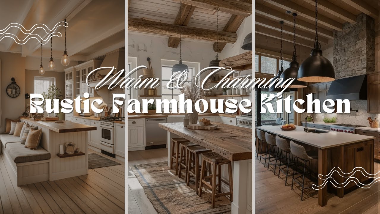 CHARMING! 185+ RUSTIC FARMHOUSE KITCHEN DESIGN IDEAS | WARM VINTAGE COUNTRY COTTAGE KITCHEN DECOR