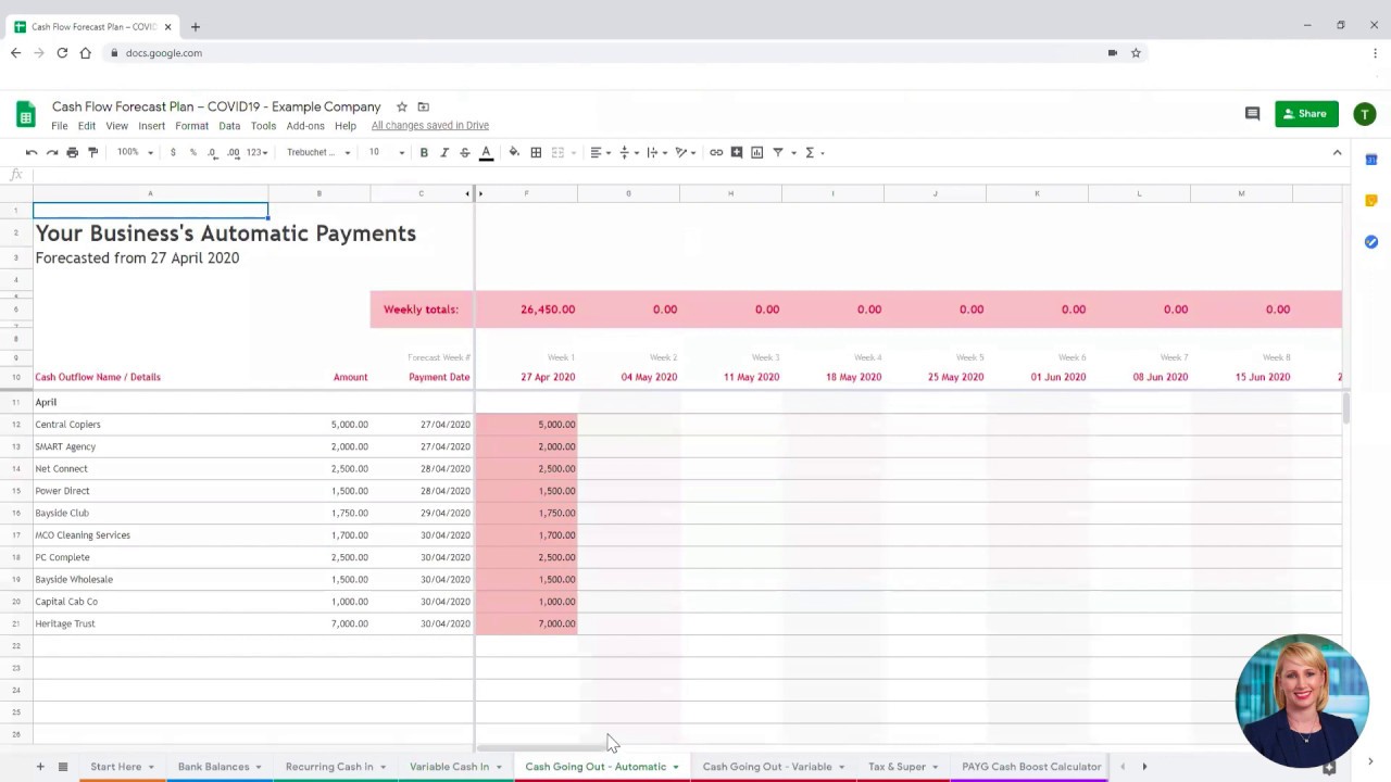 BDO Financial Education Cash Flow Forecast Tool Overview