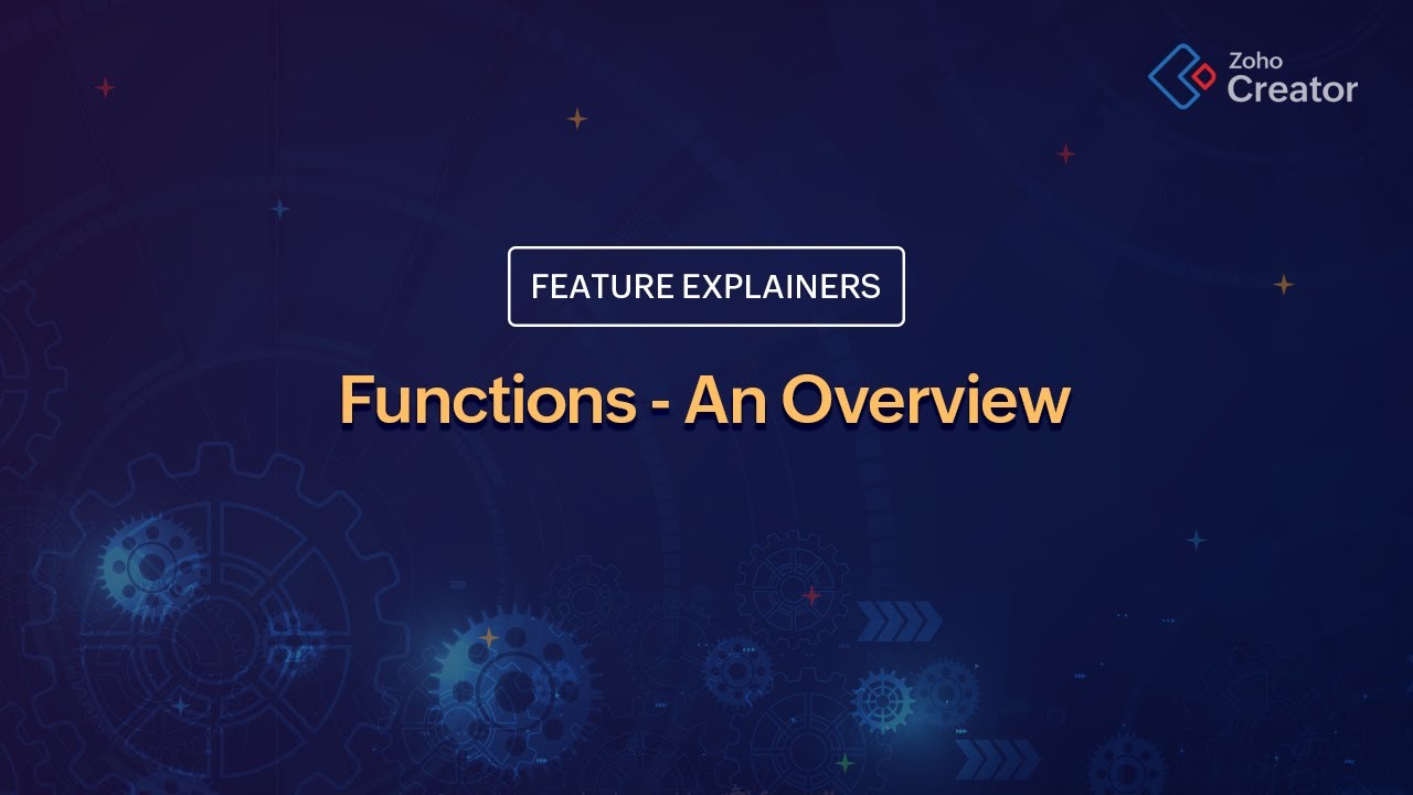 Functions in Zoho Creator | Deluge Scripting for Low-Code Apps