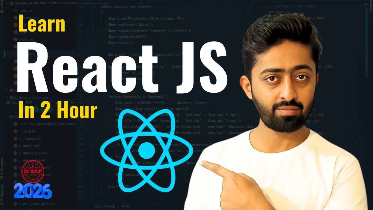 React JS Tutorial for Beginners 2026 | React JS full Course