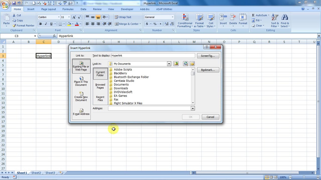 How To Use Hyperlink In Excel Learn Excel Course Ms Word Course And Ms Excel Course Myelesson