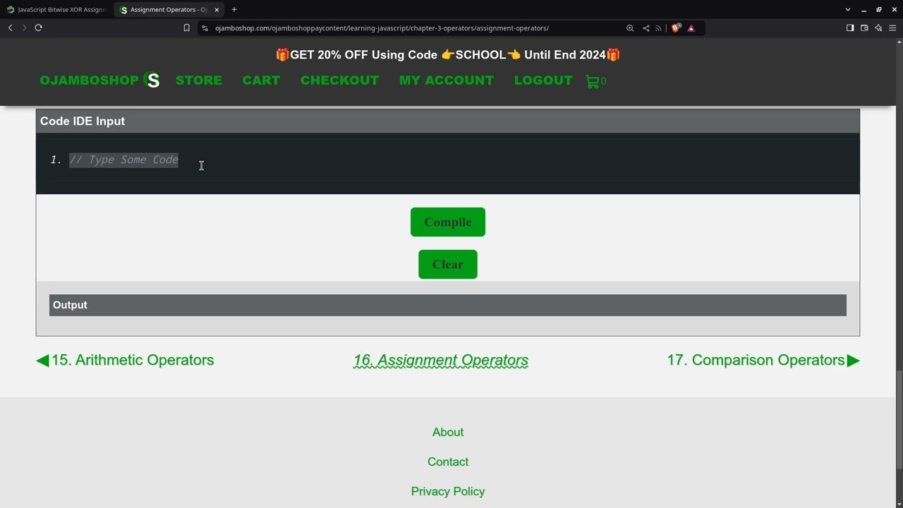 JavaScript Bitwise XOR Assignment Operators