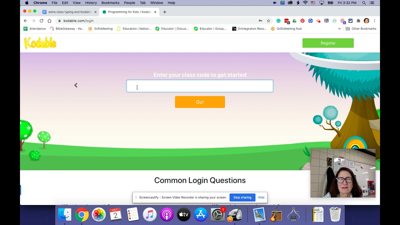 How to log into Kodable