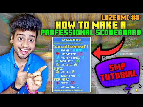 How To Make Scoreboard in Minecraft Server | Best Scoreboard Plugin Minecraft | LazerMC #8