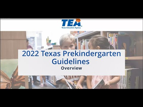 Overview of the 2022 Texas Prekindergraten Guidelines