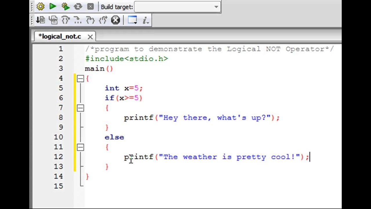 C Programming Tutorial - 23: Logical NOT Operator