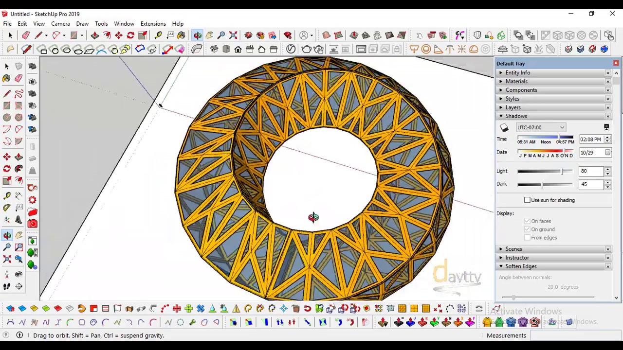 SketchUp Tutorial : Design Easy Mobius Form