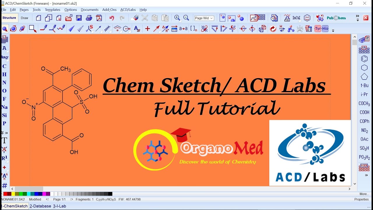Chem Sketch Tutorial | Basics | Full Tutorial