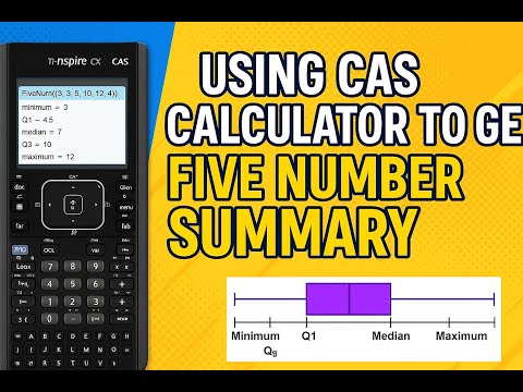 Calculating 5 Number Summary by using CAS Calculator