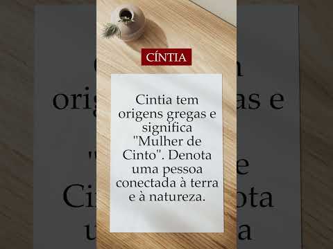 Significado do nome Cíntia - Origem do Nome #shorts