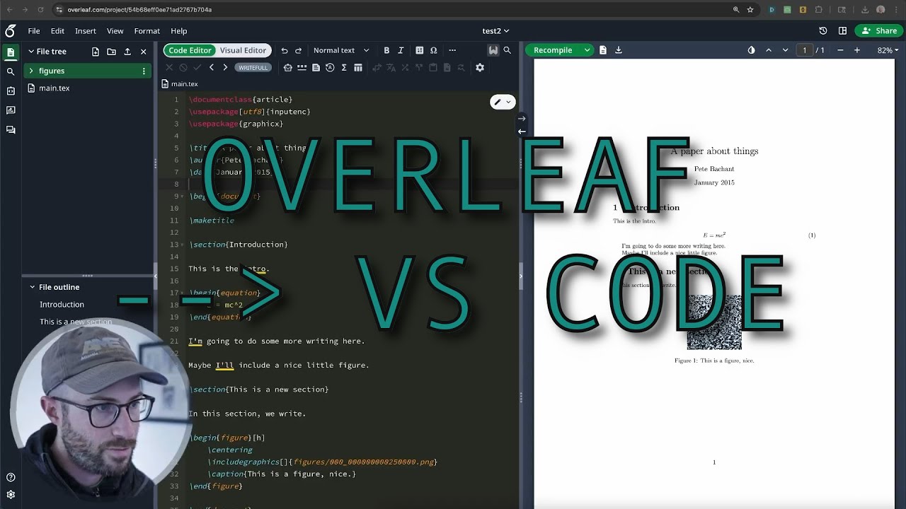 Overleaf to GitHub Codespaces (VS Code in the browser) in under 2 minutes
