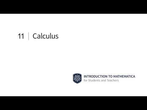 Introduction to Mathematica: Calculus
