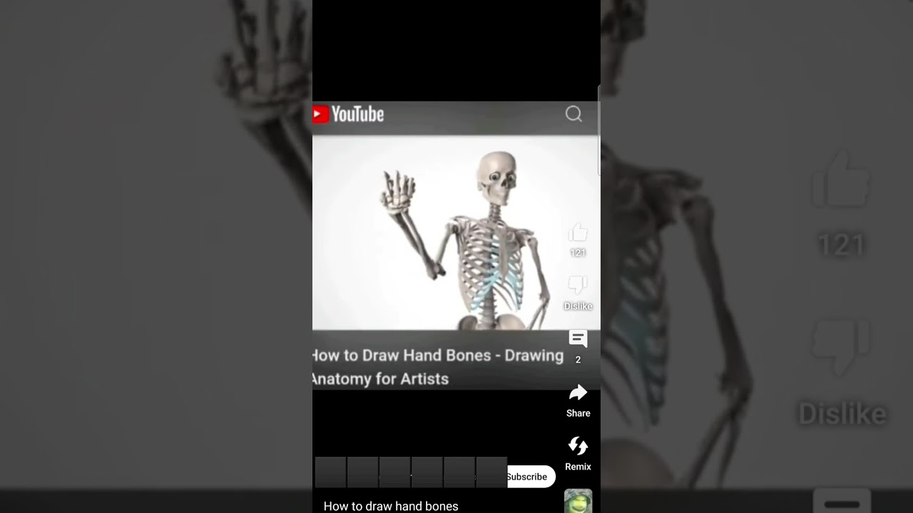 How to draw bone hands #memes #skeleton credit to @ProkoTV