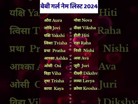 Latest Baby Girl name2024 Unique | Ladakiyon ke Modern Name Hindu #shorts #hindubabygirlnames #baby