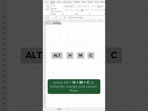 Stop Formatting Cells Manually! Merge Cells the Right Way in Excel!