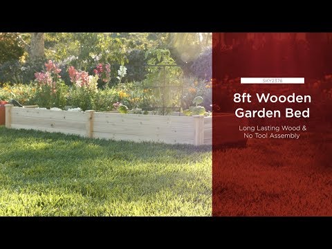 SKY2376 8ft Wooden Garden Bed