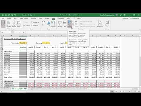 Freeze Panes Explained… – Dave The Spreadsheet Guy