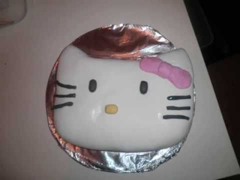 Hello Kitty Birthday Cake, Picture slide video - how to make a cake DIY
