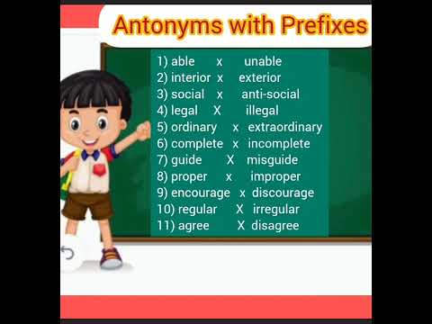 antonyms with prefixes