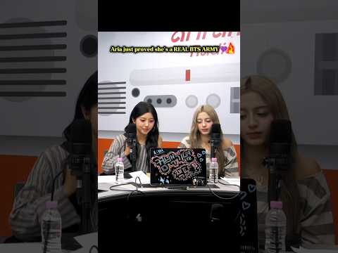 Aria proves she is a real bts army just in 1 sec #xin #aria #bts #fyp #kpop
