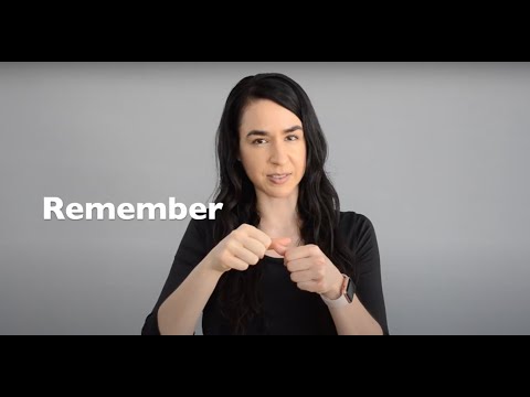 How To Sign Remember & Forget in American Sign Langauge ASL