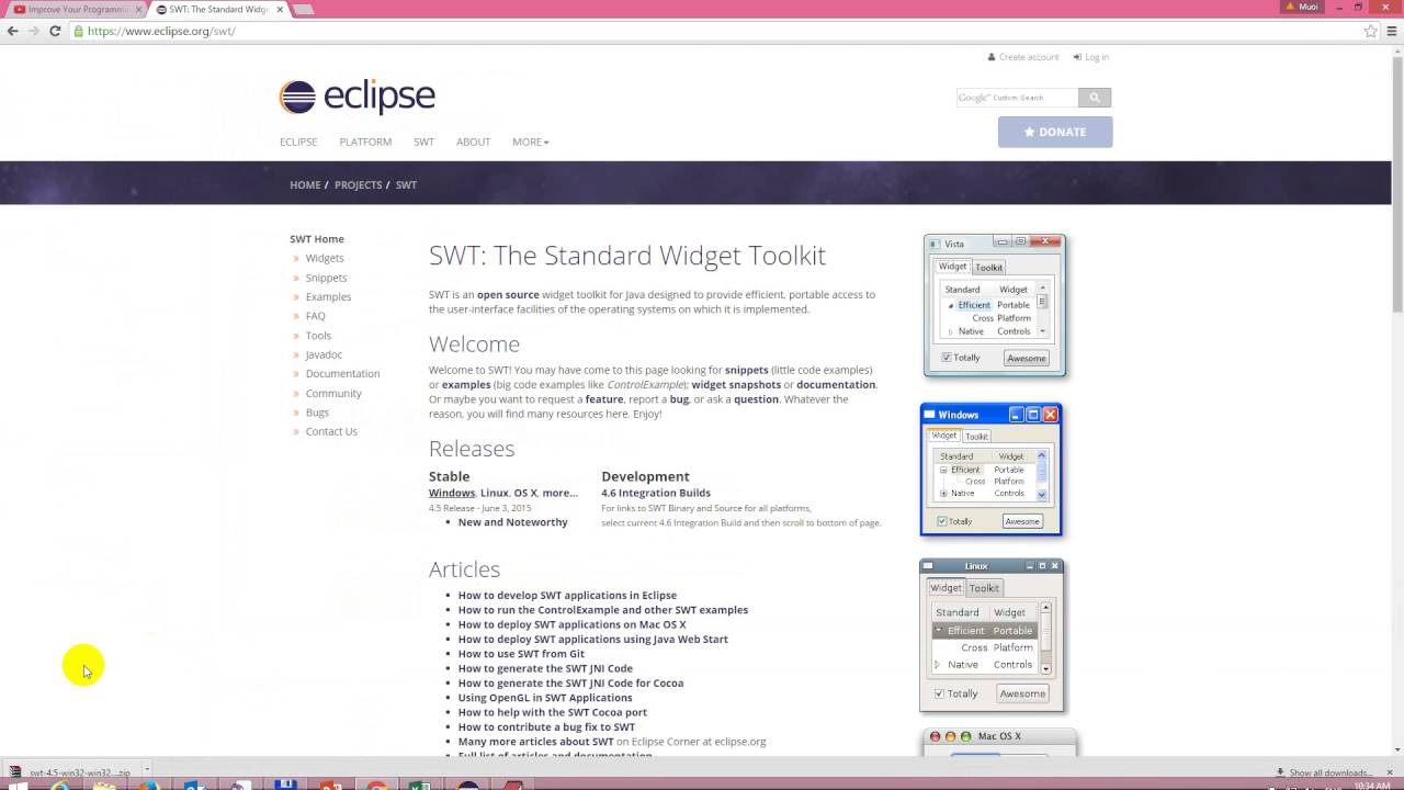 Configure SWT in Java Eclipse