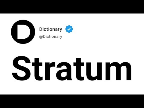 Stratum Meaning In English