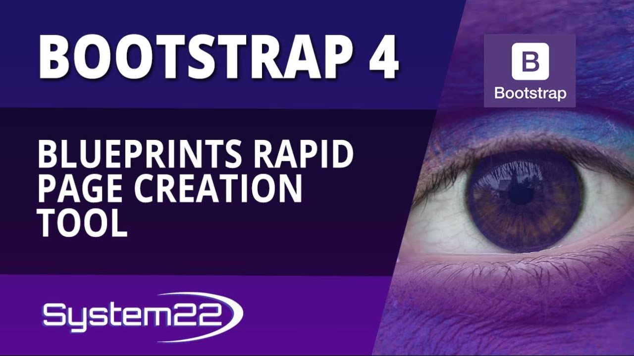Bootstrap 4 Blueprints Rapid Page Creation Tool