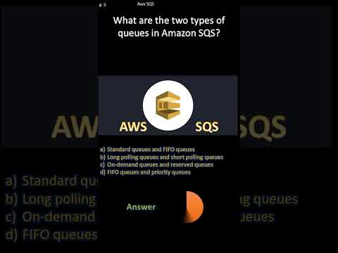 AWS SQS| What are the two types of queues in Amazon SQS?