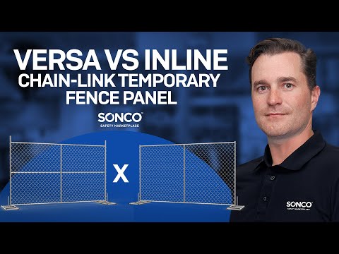 Versa vs Inline Chain-Link Temporary Fence Panel | SONCO