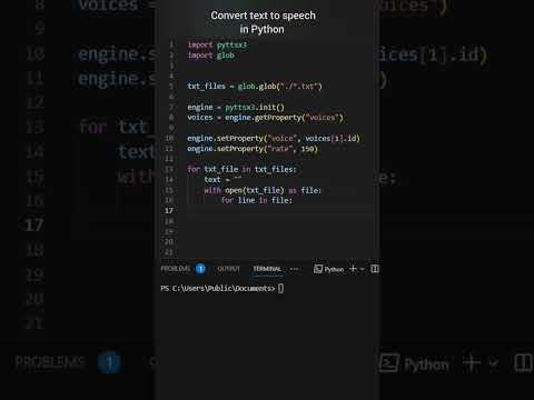 Convert text to speech in Python