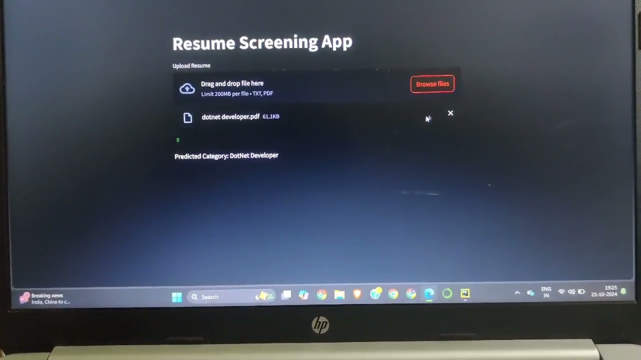 resume screening Project.