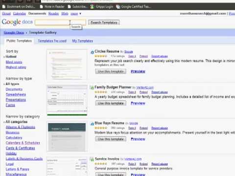 Google Docs Template Gallery
