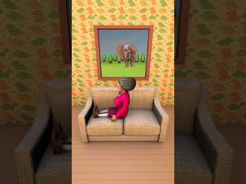 Cartoon Elephant Plays with Scary Teacher 3D ππ