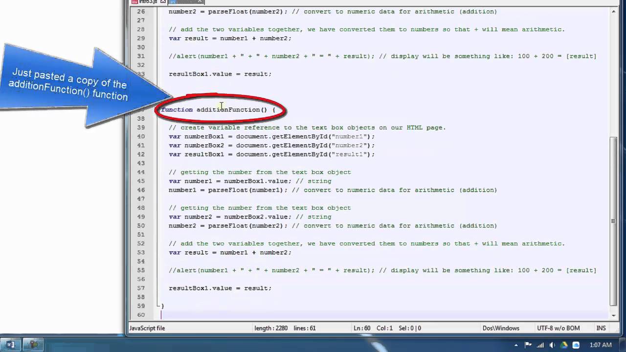 Javascript Basics Tutorial #4 - Very simple calculator