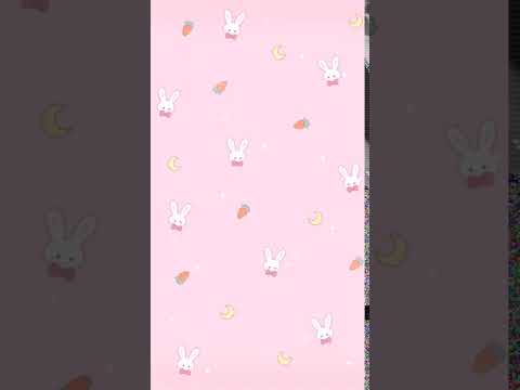 Cute pink cartoon rabbit Animated