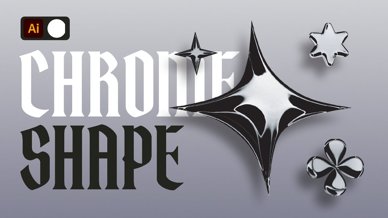 Abstract Chrome 3D Effect in Illustrator