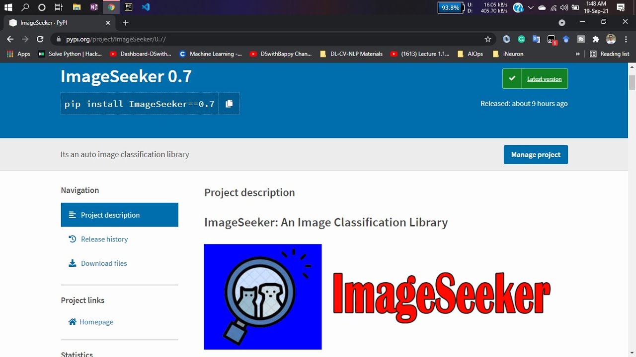 ImageSeeker | An Auto Image Classification Package | Bappy Ahmed