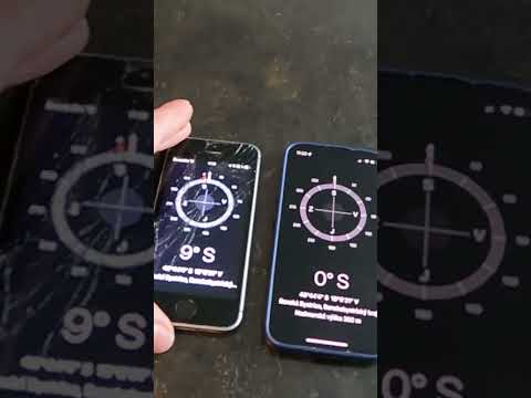 Old iPhone SE vs 13mini compass comparison - 11 degree deviation