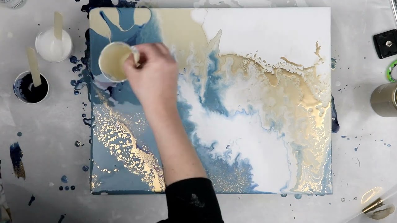 (809) Unbelievable DIY Wall Art with Acrylic Pouring and Spray Paint, Mixed Media Art!