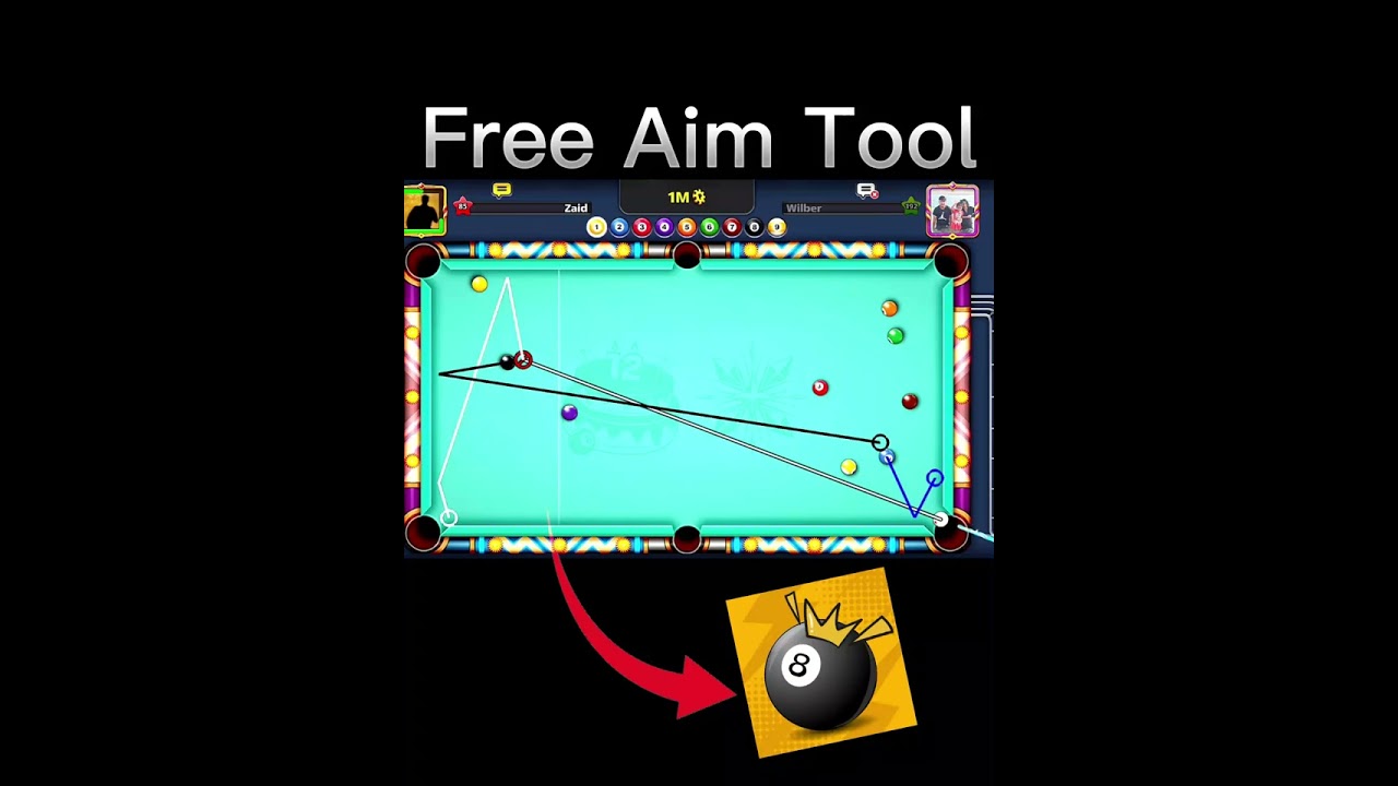 Better than Snake Tool | Free Aim Tool #8ballpool  #snaketoolfree #aimlinetool
