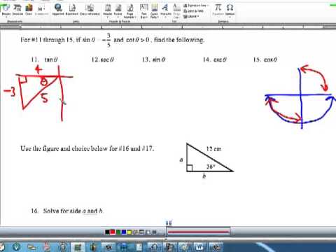 Trig Ch 4 Practice Test