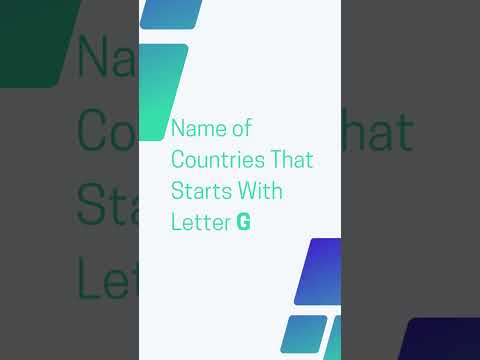Geography Quiz | Countries Starts With Letter G #quiz #world #geography #test