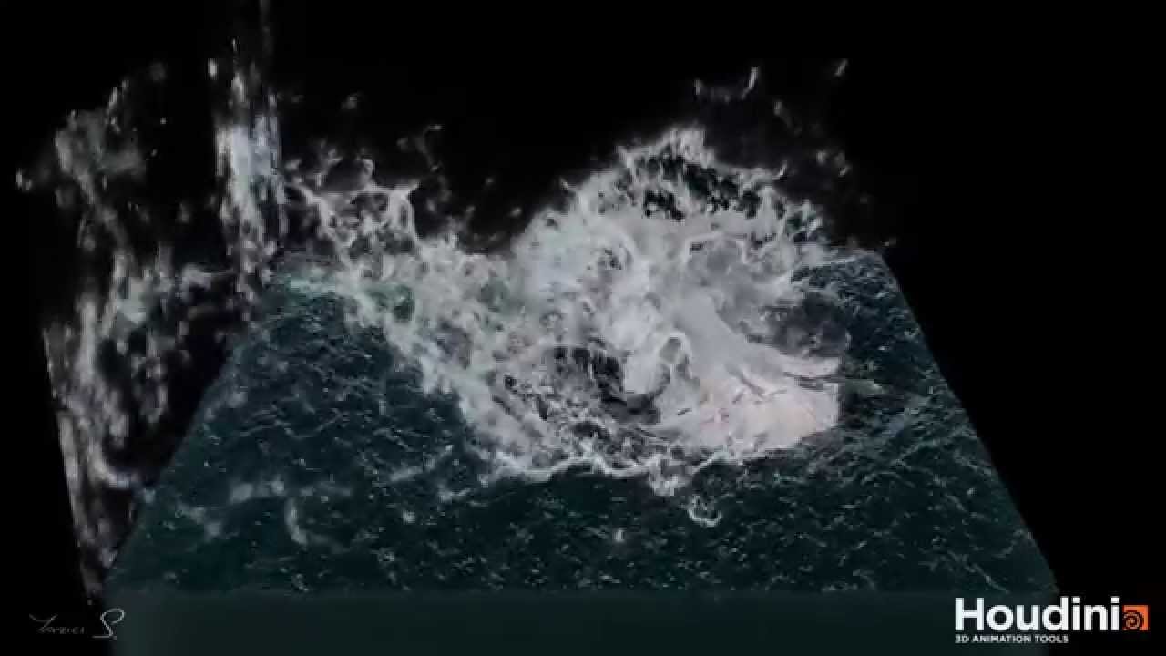 Houdini 14 Water Splash - Mantra Render