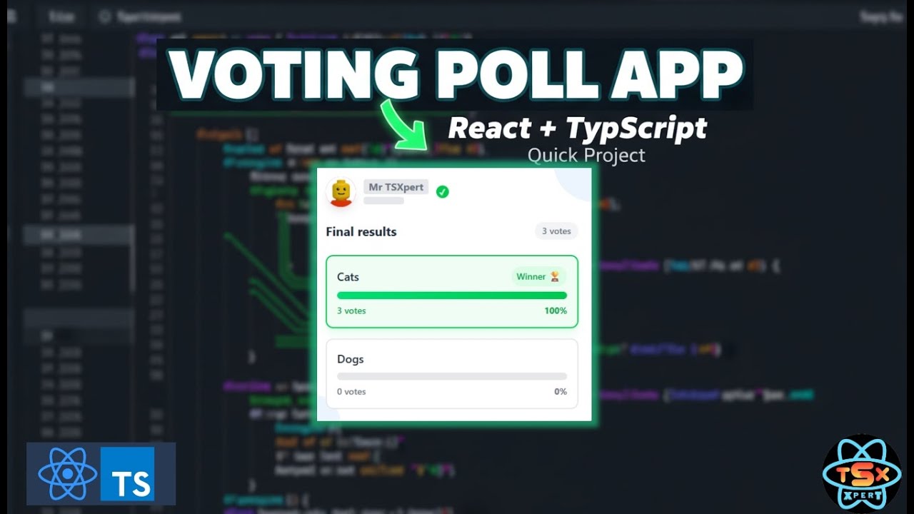 React Voting Poll App Tutorial | TypeScript + Tailwind
