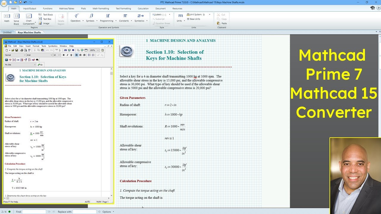 PTC Mathcad - Prime 7 Worksheet Converter